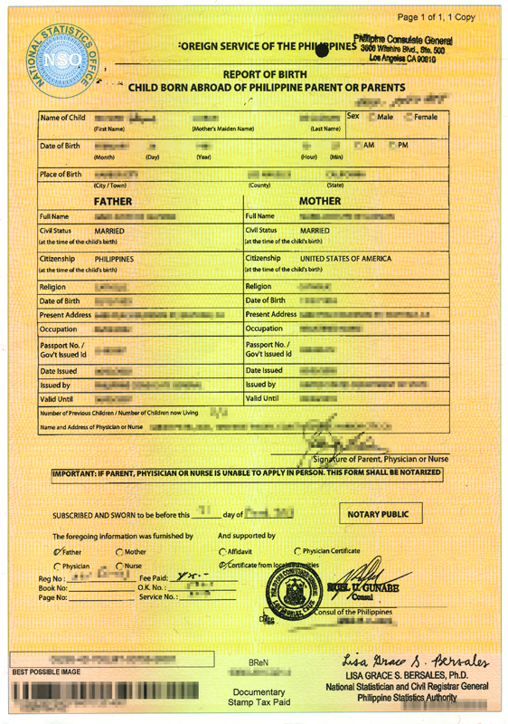 RichardDeGuzman Philippines PSA NSO Report Of Birth Birth RichardDeGuzman Philippines PSA NSO Report Of Birth Birth